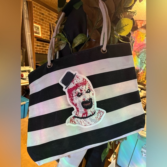Bags | Customized Art The Clown Terrifier Canvas Tote Bag | Poshmark